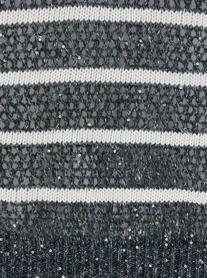 Brunello Cucinelli V-neck Knitted Vest With Sporty Stripes