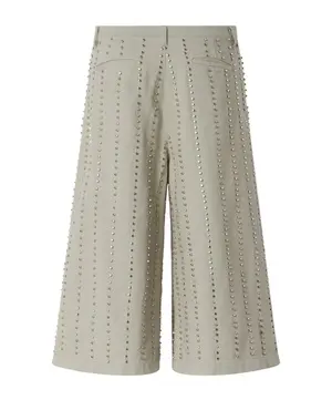 Pinko Embellished Pleated Bermuda Trousers