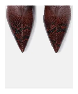 SCAROSSO Barbara Pointed Toe Knee High Boots - Brown