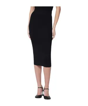 ENTIRE STUDIOS Ribbed Midi Knitted Skirt - Black