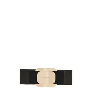 FERRAGAMO Logo Vara Disk Hairpin - Black