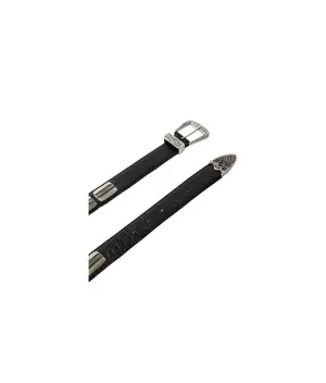 Pinko Embellished Leather Belt - Black