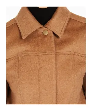 Max Mara Cropped Fitted Jacket With Gold Studs