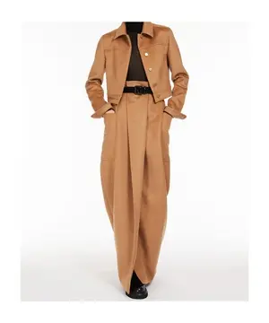 Max Mara Cropped Fitted Jacket With Gold Studs