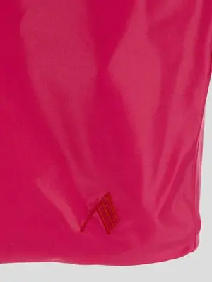 Attico Metallic Ruched Mini Skirt