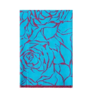Dries Van Noten Tassel Print Scarf - Blue