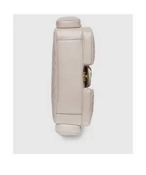 Gucci Gg Marmont Foldover Top Small Shoulder Bag - Ivory