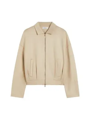 Max Mara Collared Zip-up Cropped Jacket