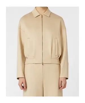 Max Mara Collared Zip-up Cropped Jacket