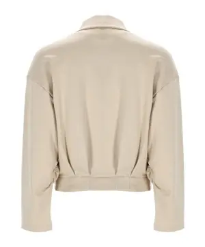 Max Mara Collared Zip-up Cropped Jacket - Nude