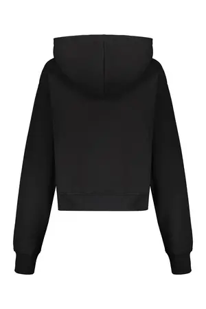 Balmain Cropped Logo Hoodie
