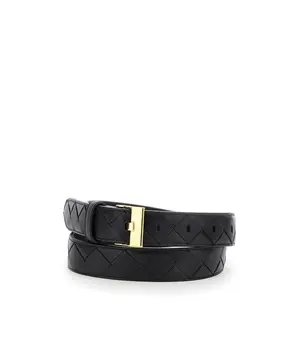 Bottega Veneta Intrecciato Buckled Belt