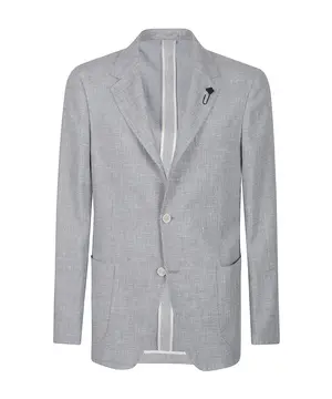 LARDINI Single-breasted Tailored Blazer - Gray