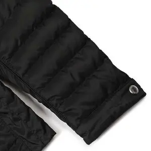 Prada Long-sleeved Zip-up Cotton Jacket With Stand Collar And Pockets