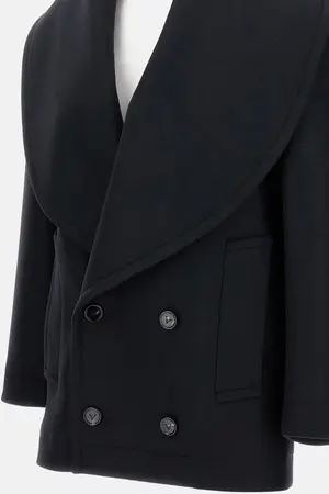 Bottega Veneta Double-breasted Coat With Notched Lapel