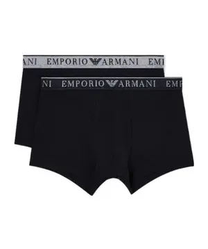 Emporio Armani Two-pack Of Endurance Logo Boxer Briefs - Black