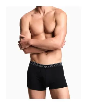Emporio Armani Two-pack Of Endurance Logo Boxer Briefs - Black