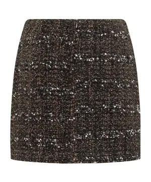 Fabiana Filippi Check Tweed Mini Skirt - Black