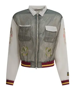 Kapital Embroidered Dragon Silk Bomber Jacket