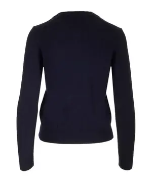 Play Comme Des Garcon Comme Des Garçons Play Crewneck Knitted Cardigan - Navy