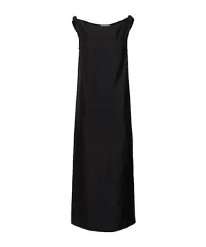 Loulou De Saison Sleeveless Draped Silk Midi Dress