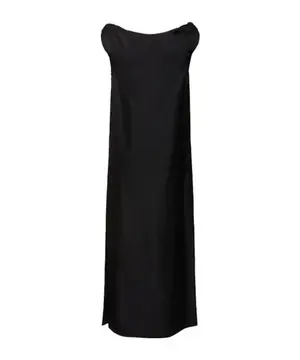 Loulou De Saison Sleeveless Draped Silk Midi Dress