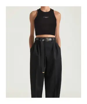 Givenchy Paris Logo Cropped Tank Top - Black
