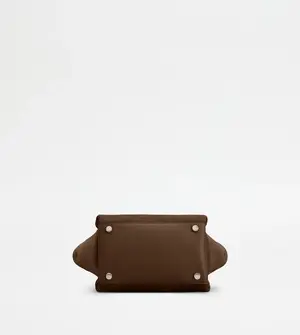 TOD'S Micro Logo-charm Suede Tote Bag - Brown