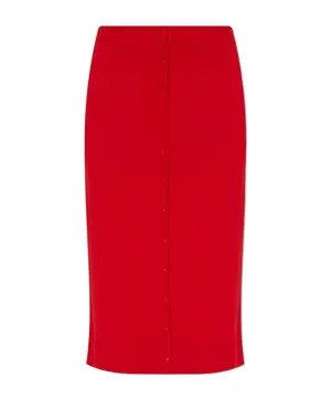 Victoria Beckham Button Detailed Midi Skirt