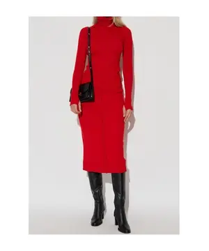 Victoria Beckham Button Detailed Midi Skirt