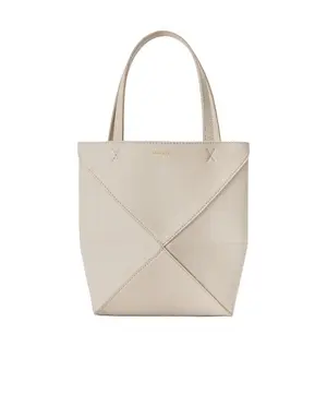 Loewe Loewe Mini Puzzle Fold Tote Bag Light Grey
