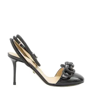 MACHMACH Mach & Mach Embellished Round Toe Pumps With Bow Detailing