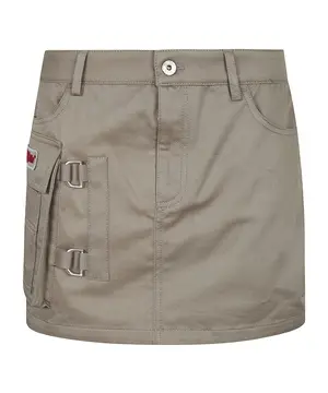 Off-White Button Detailed Cargo Shorts