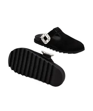 ROGER VIVIER Slidy Viv Mules - Black