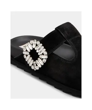 ROGER VIVIER Slidy Viv Mules - Black