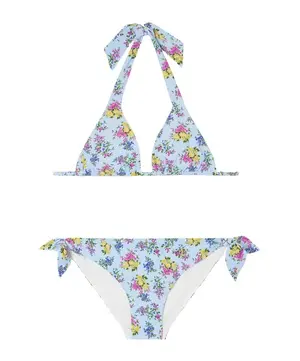 Dolce & Gabbana Dolce & Gabbana Floral-Print Triangle Bikini Light Blue