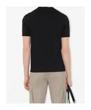 Burberry Checkered-trim Crewneck T-shirt - Black