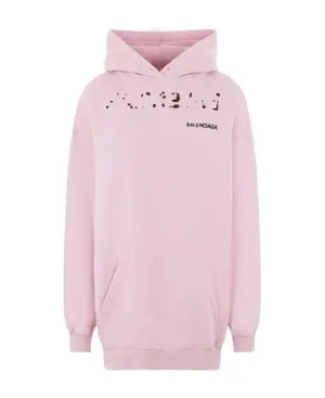 Balenciaga Logo Printed Oversized Hoodie
