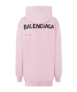 Balenciaga Logo Printed Oversized Hoodie