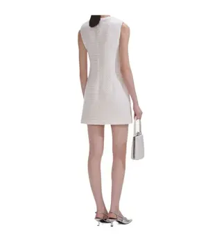 SELF-PORTRAIT Boucle Bow Mini Dress