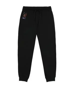 EA7 Logo Printed Track Pants - Black