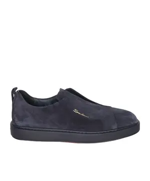 Santoni Round Toe Slip-on Casual Shoes