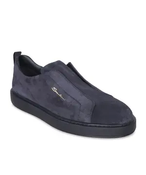 Santoni Round Toe Slip-on Casual Shoes