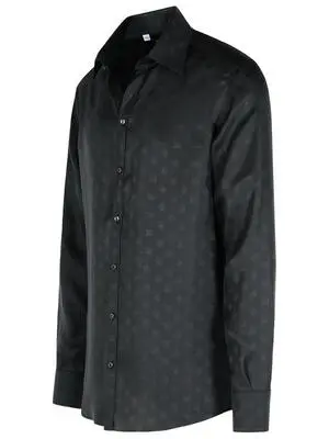 Dolce & Gabbana Dolce Gabbana Dg Logo Martini Jacquard Shirt - Black