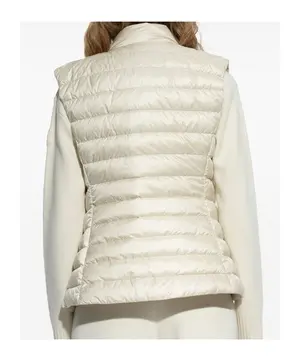 Moncler Quilted Zip-up Gilet - White