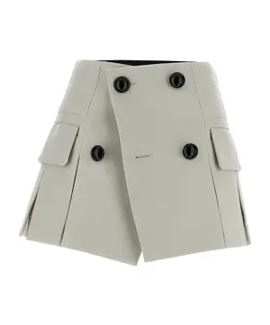Sacai Melton Button Detailed Skorts