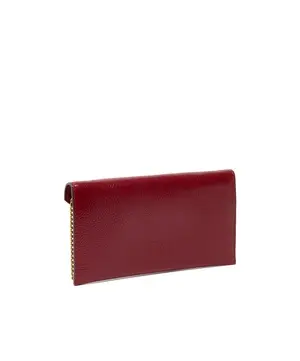 Pinko Love Birds Logo Detailed Clutch Bag - Red