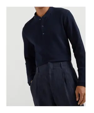Brunello Cucinelli Long-sleeved Crewneck Polo Shirt - No