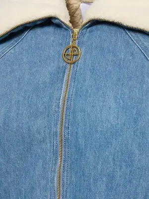 PATOU Long Sleeve Denim Jacket With Wide Lapels - Blue
