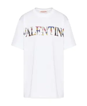 Valentino Garavani Logo Printed Crewneck T-shirt - White